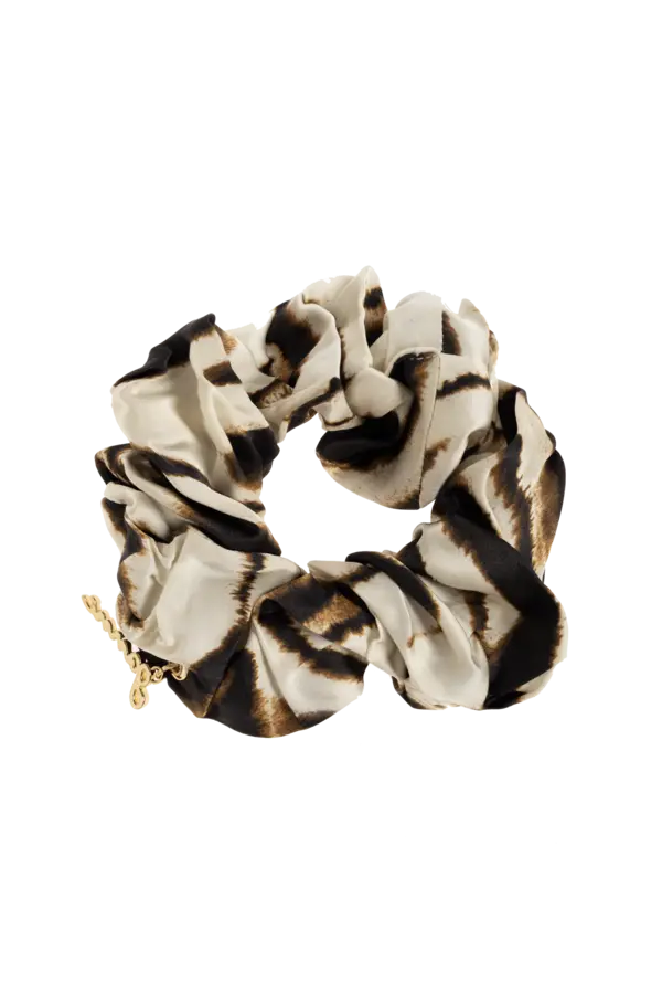 GANNI Hair Scrunchie With Animal Motif