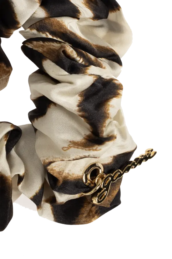 GANNI Hair Scrunchie With Animal Motif