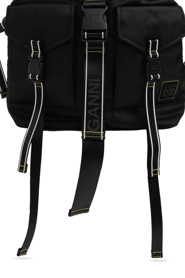 GANNI Backpack With Logo Patch