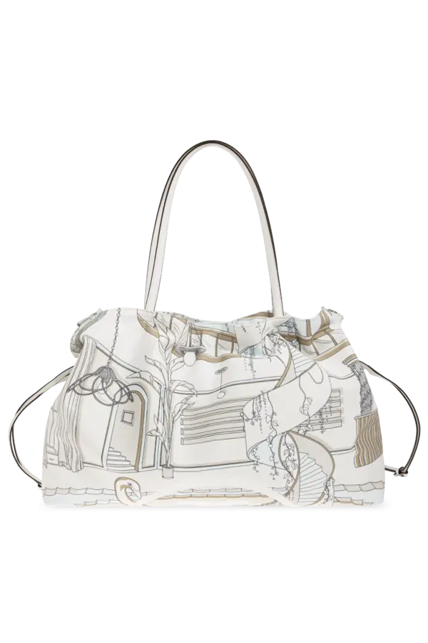 Tory Burch Ella Tote Bag With Architectural And Botanical Print