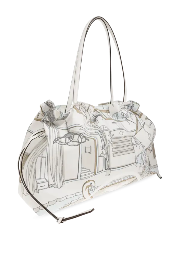 Tory Burch Ella Tote Bag With Architectural And Botanical Print