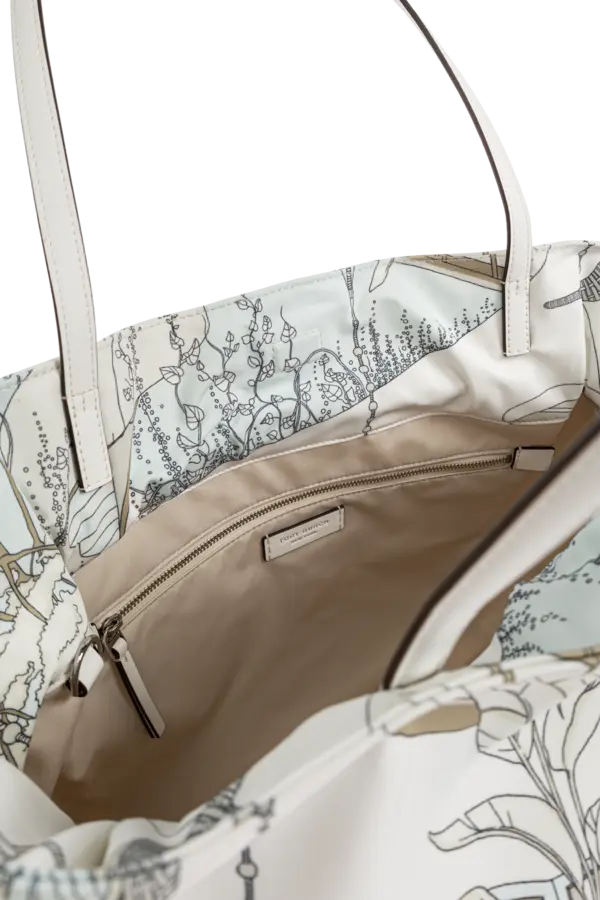 Tory Burch Ella Tote Bag With Architectural And Botanical Print