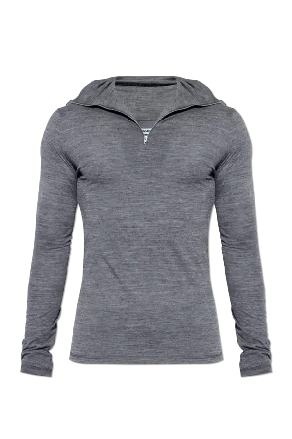 JIL SANDER Sweater With A Zip Collar