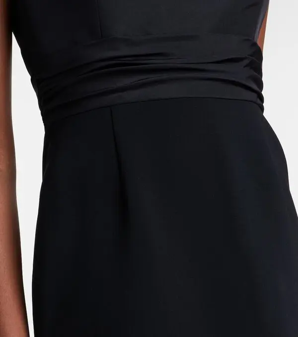 Carolina Herrera Bow-detail Satin-trimmed Faille Gown