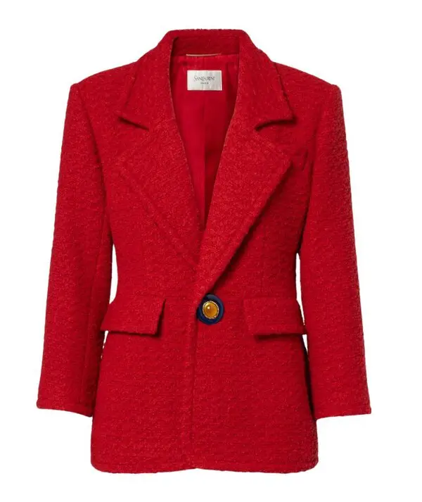 Saint Laurent Wool And Silk-blend Tweed Jacket