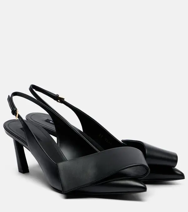 Givenchy Twisted Ribbon Slingback Pumps - Black
