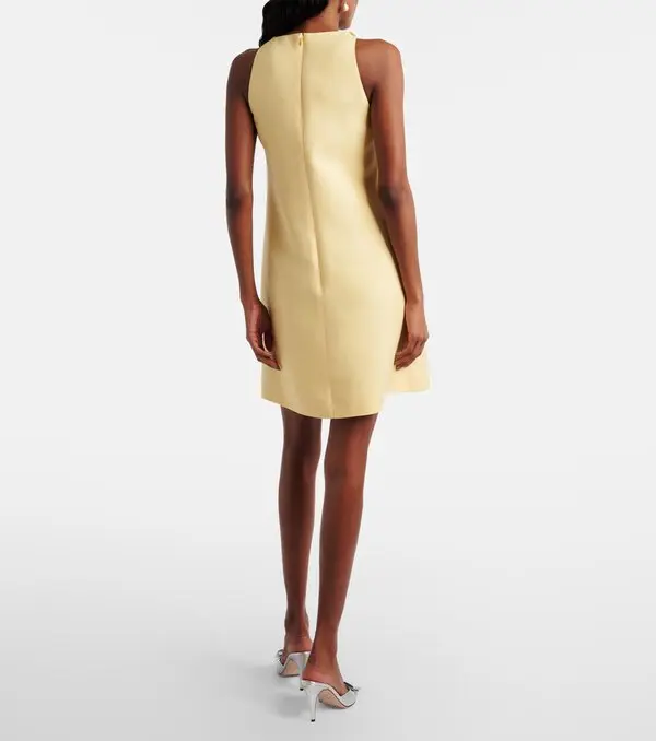 Valentino Garavani Crepe Couture Embellished Mini Dress - Yellow