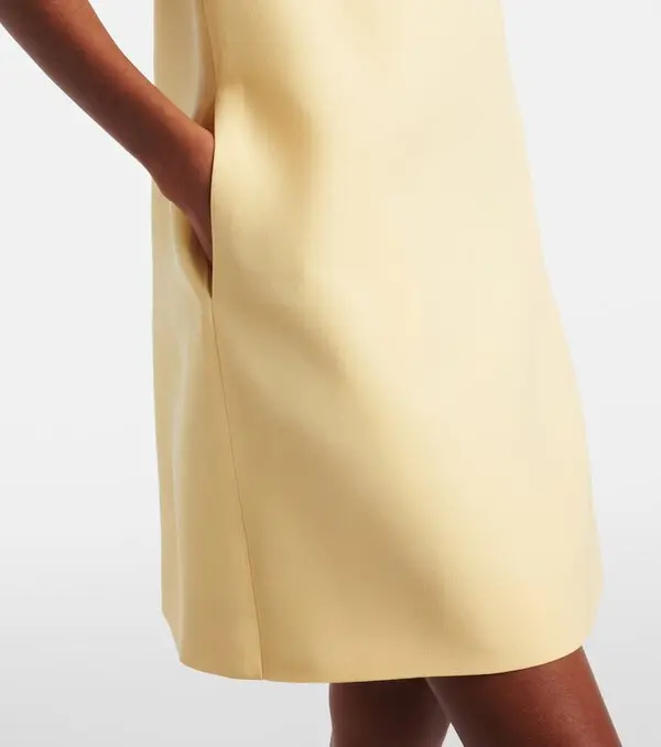Valentino Garavani Crepe Couture Embellished Mini Dress - Yellow