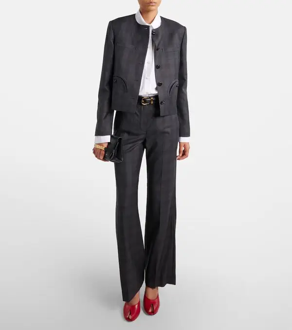 BLAZÉ MILANO Lundy Virgin Wool Flared Pants