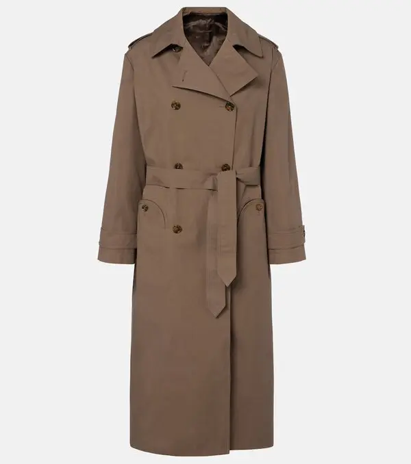 BLAZÉ MILANO Assel Cotton-blend Trench Coat - Grey