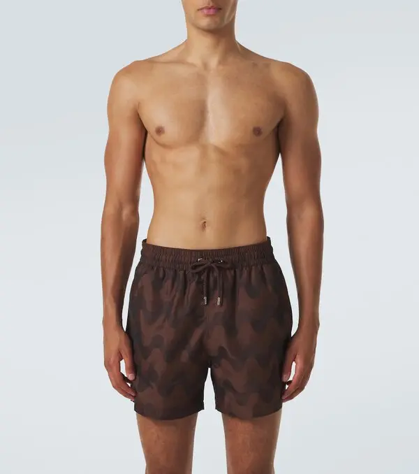 Frescobol Carioca Rio Printed Jacquard Swim Trunks