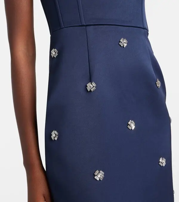 Rebecca Vallance Ayla Embellished Satin Cocktail Dress