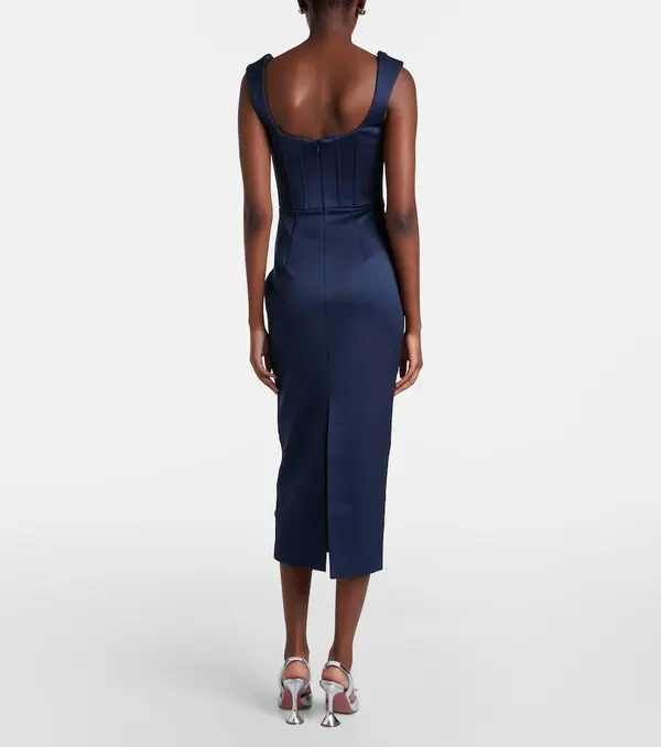 Rebecca Vallance Ayla Embellished Satin Cocktail Dress