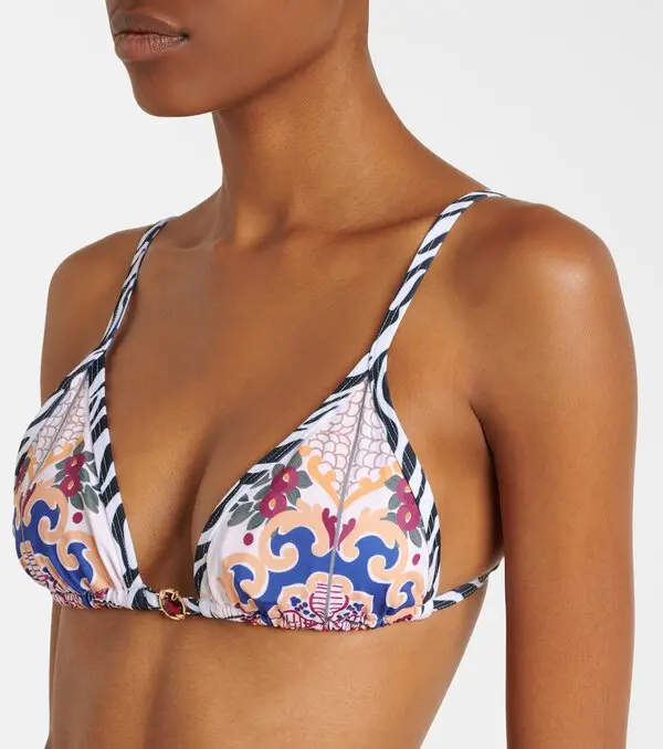 BANANHOT Pracy Embellished Printed Bikini Top