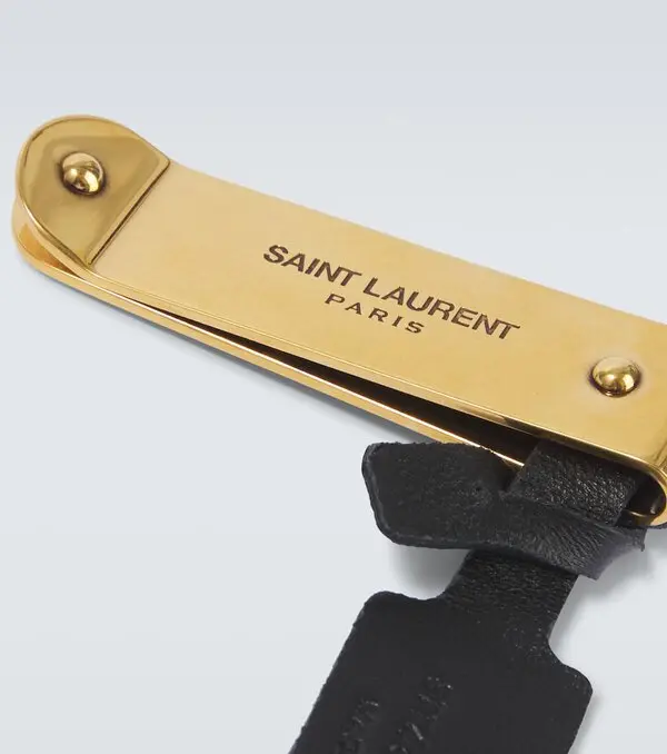 Saint Laurent Leather-trimmed Bill Clip