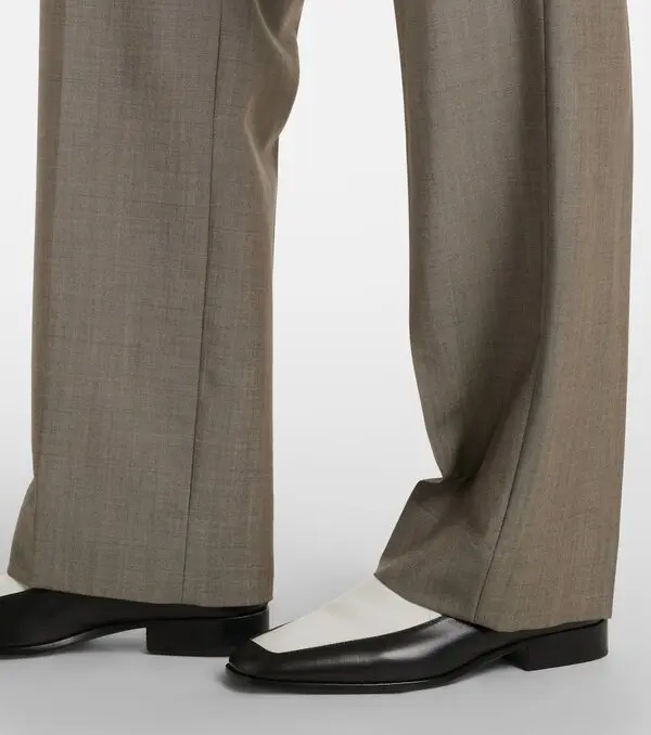 Victoria Beckham Wool And Mohair Straight Leg Trousers