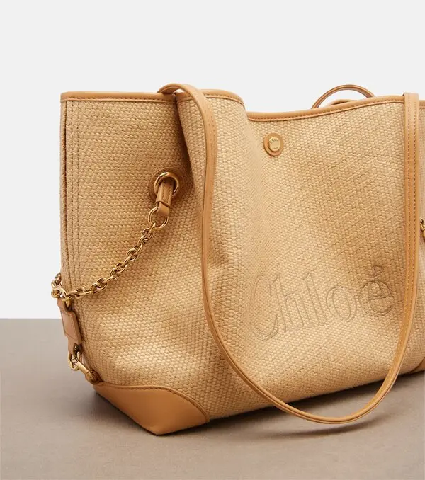Chloé Medium Raffia-effect Tote Bag