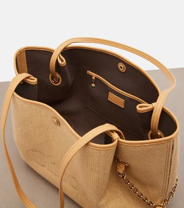 Chloé Medium Raffia-effect Tote Bag