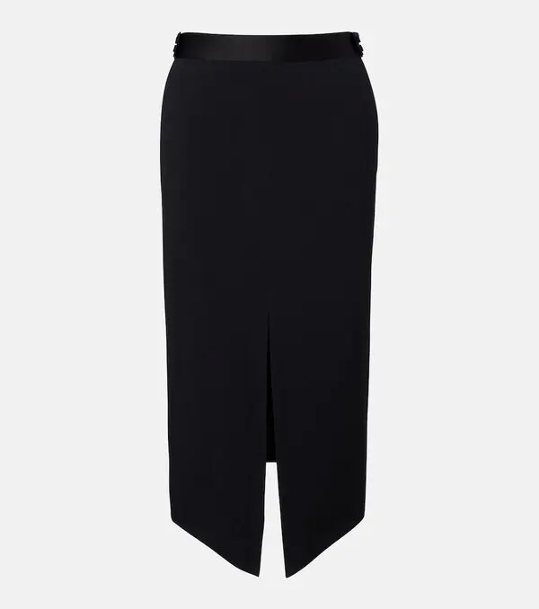 TOM FORD Satin Pencil Skirt - Black
