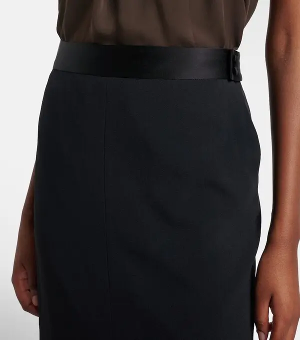 TOM FORD Satin Belted Pencil Skirt