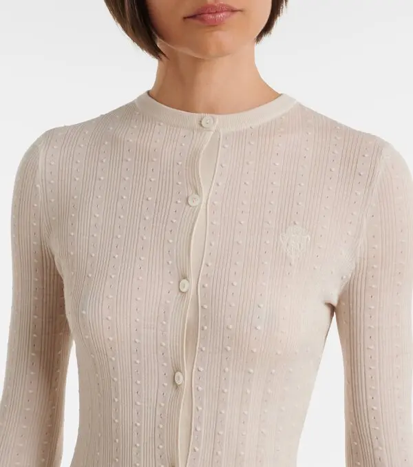 Gucci Lace-trimmed Wool Cardigan