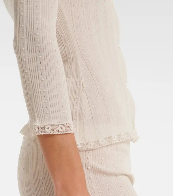Gucci Lace-trimmed Wool Cardigan