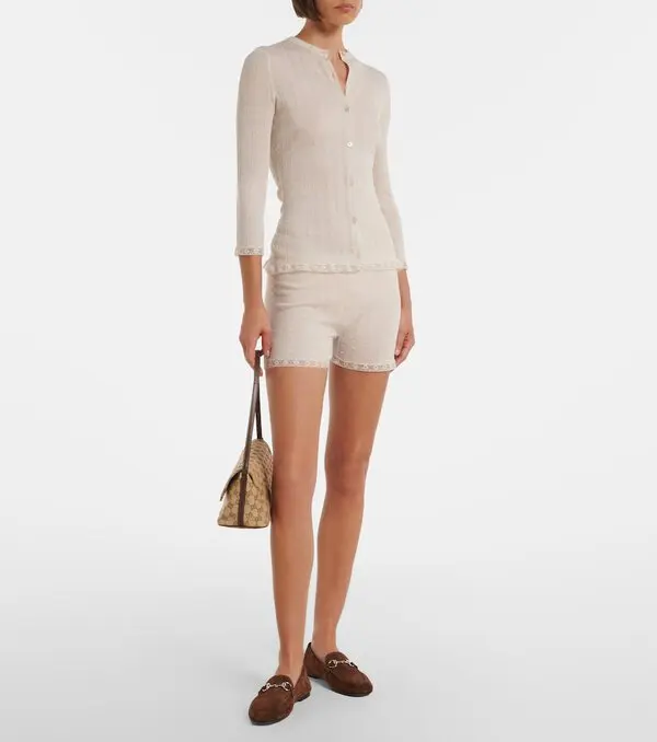 Gucci Lace-trimmed Wool Cardigan
