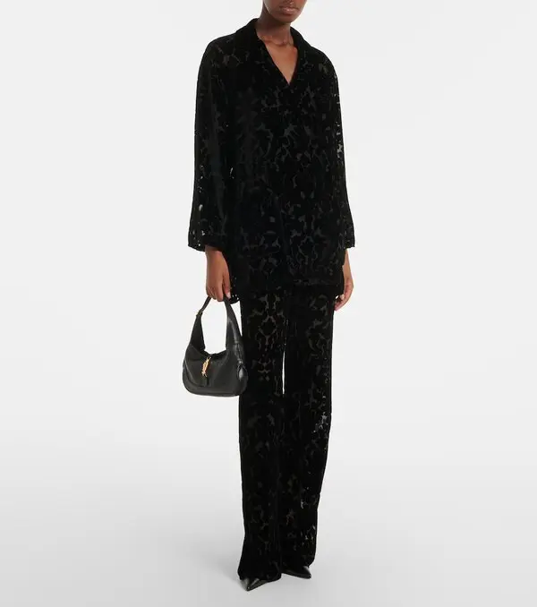 Gucci Floral Devoré Velour Shirt