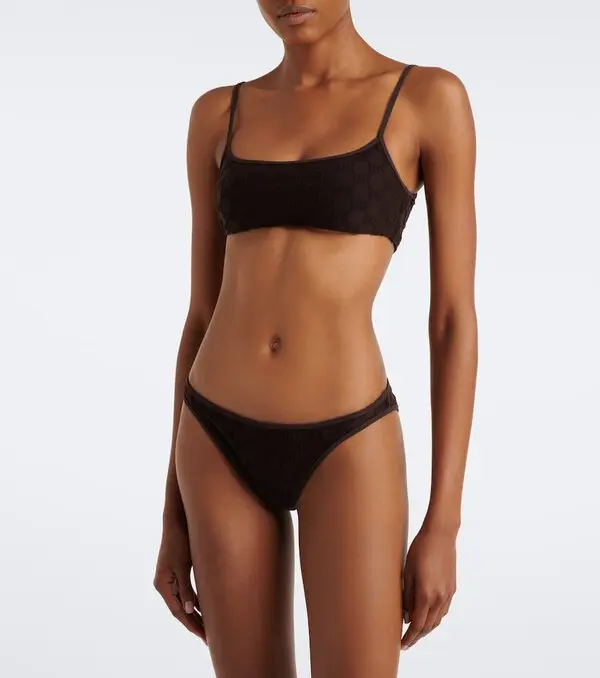 Gucci Gg Terry-trimmed Bikini