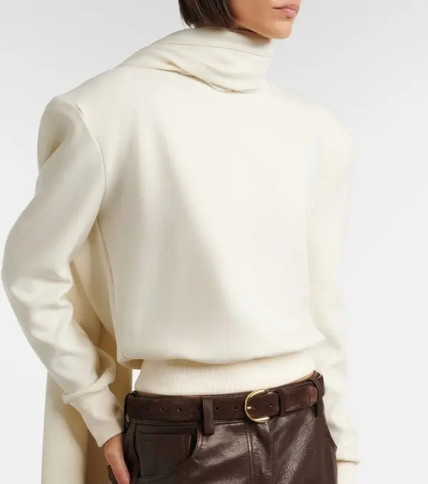 Magda Butrym Draped Scarf-detail Sweatshirt