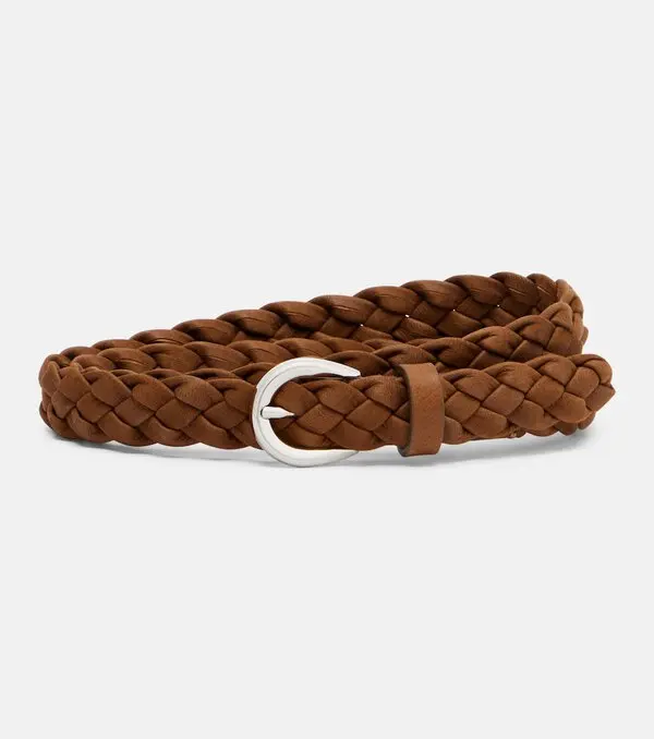 DEHANCHE Braided Leather Belt - Brown