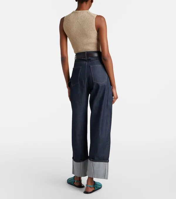 JW Anderson Twisted Embroidered Straight Jeans