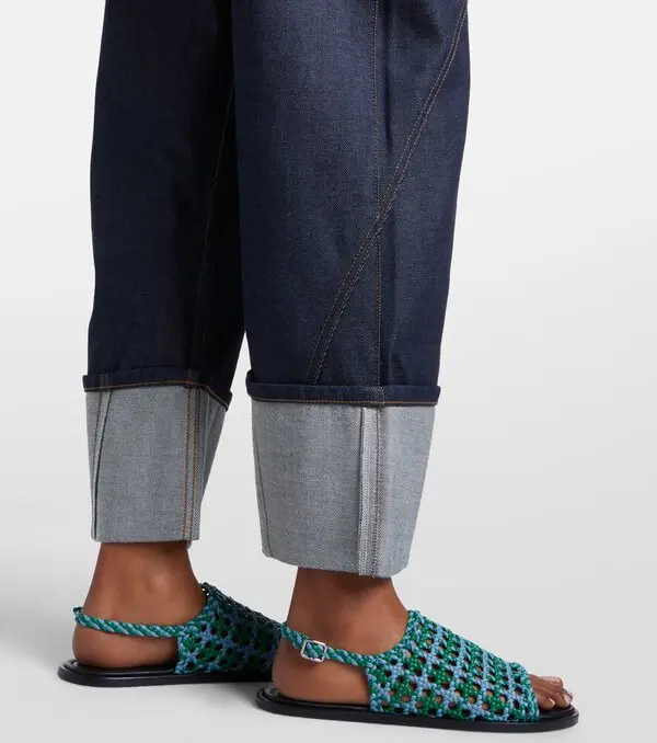 JW Anderson Twisted Embroidered Straight Jeans