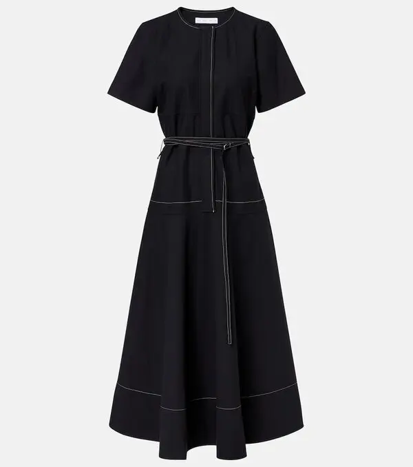 Proenza Schouler Label Elizabeth Belted Midi Dress - Black