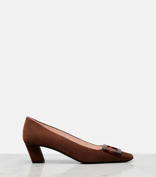 ROGER VIVIER Belle Vivier Suede Pumps