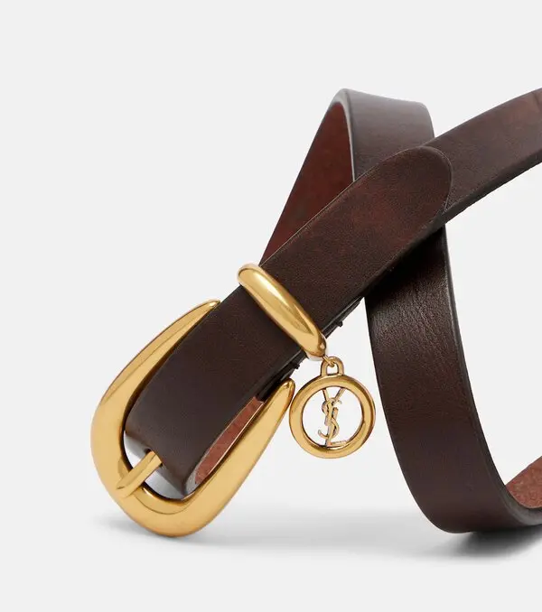 Saint Laurent Cassandre Leather Belt