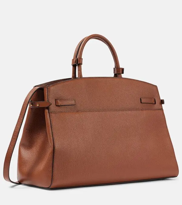 DEMELLIER Small Leather Top-handle Bag - Brown
