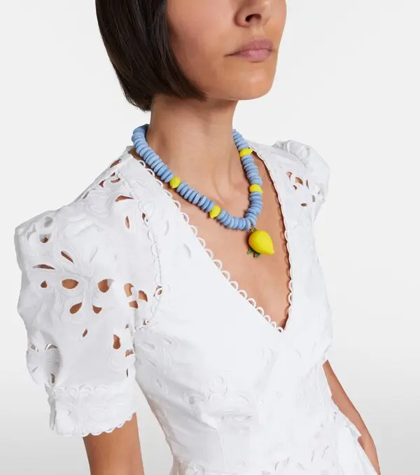 JENNIFER BEHR Beaded Necklace With Citron Charm