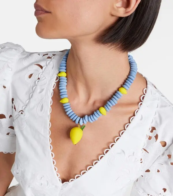 JENNIFER BEHR Beaded Necklace With Citron Charm