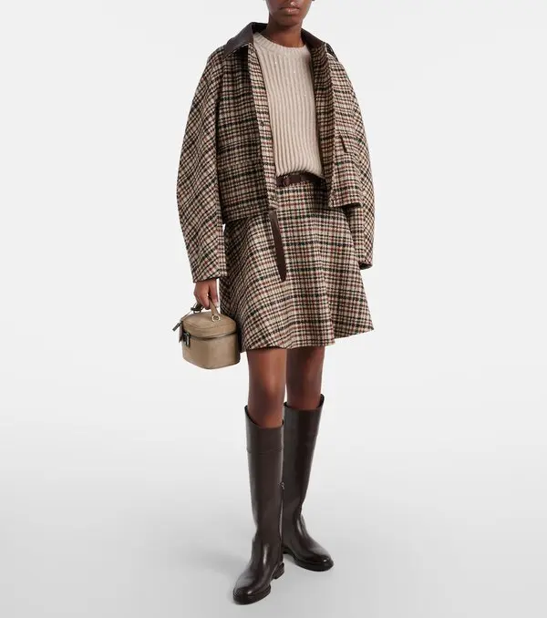 Brunello Cucinelli Checked Wool & Alpaca-blend Jacket