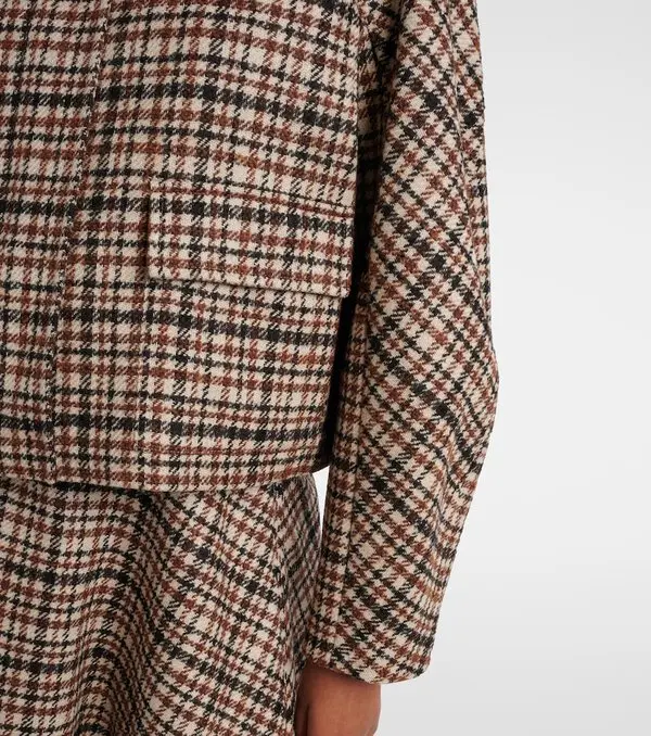 Brunello Cucinelli Checked Wool & Alpaca-blend Jacket