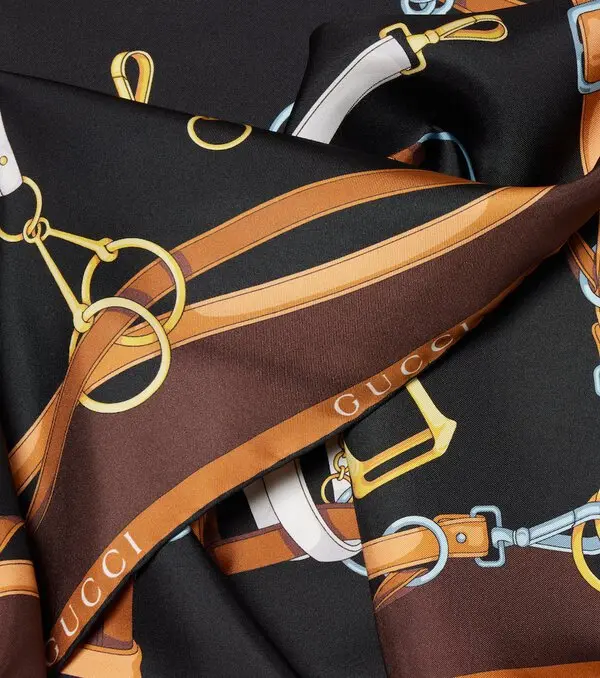 Gucci Printed Silk Twill Scarf