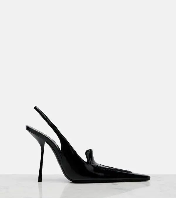 Saint Laurent Voltaire Patent Leather Slingback Pumps