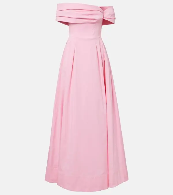 Rebecca Vallance Dianthe Off-the-shoulder Gown - Pink