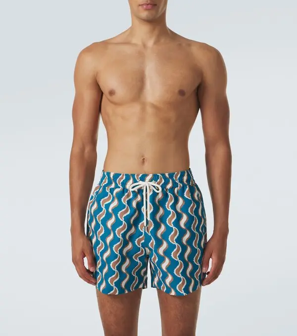 Frescobol Carioca Rio Printed Swim Trunks