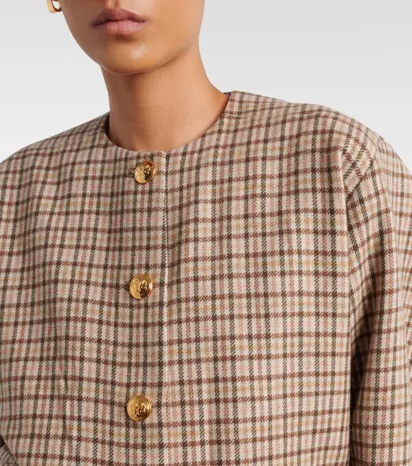 BLAZÉ MILANO Checked Wool And Cashmere Jacket