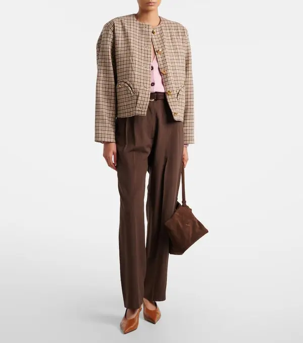 BLAZÉ MILANO Checked Wool And Cashmere Jacket