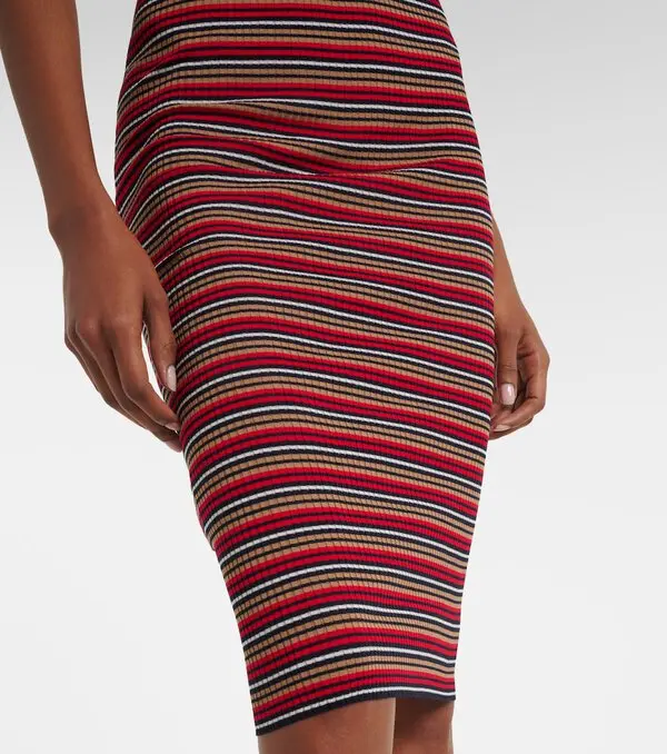 Prada Ribbed-knit Midi Dress