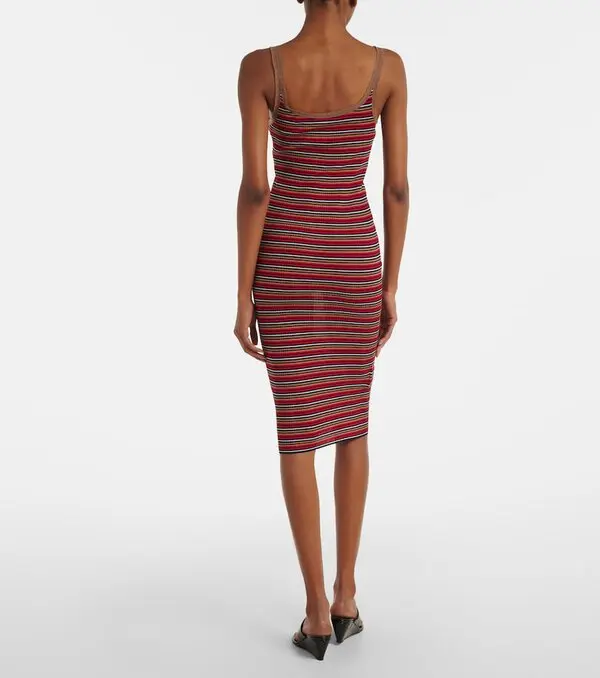 Prada Ribbed-knit Midi Dress