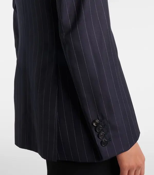 Givenchy Pinstripe Double-breasted Wool Blazer
